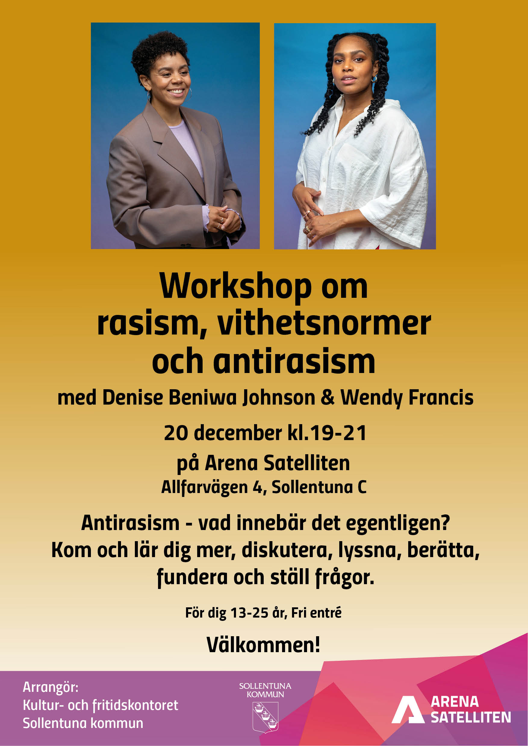 Workshop om rasism, vithetsnormer och antirasism - Arena Satelliten